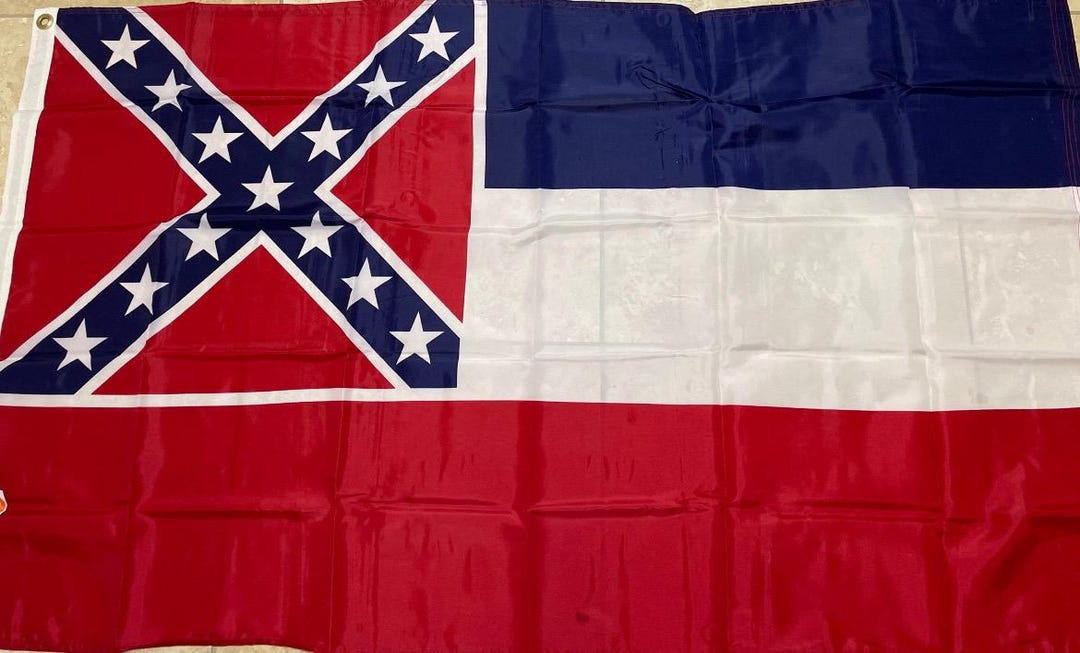 Mississippi State Sewn Stars and Printed Nylon Flag With Brass ...