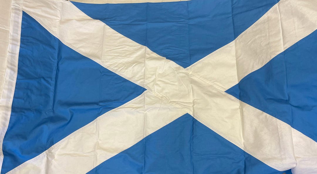 Scotland Cross 3x5ft Cotton Sewn Embroidered Flag With Brass and ...