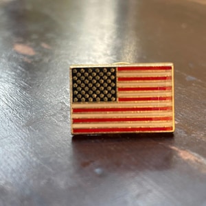 American Patriotic Brooch Pin: Hand Stamped Flag Lapel Pin - Etsy