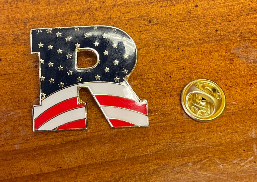 Republican Party Lapel Pin and 3x5ft Republican Flag With Brass ...