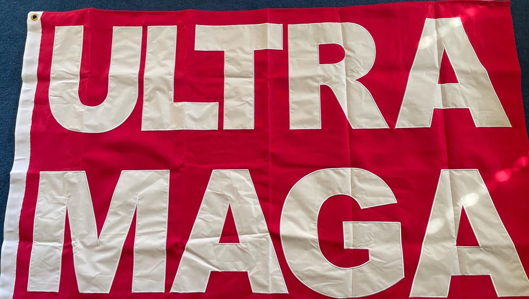 Trump Ultra MAGA Flag: Double Sided Sewn Embroidered With Grommets ...