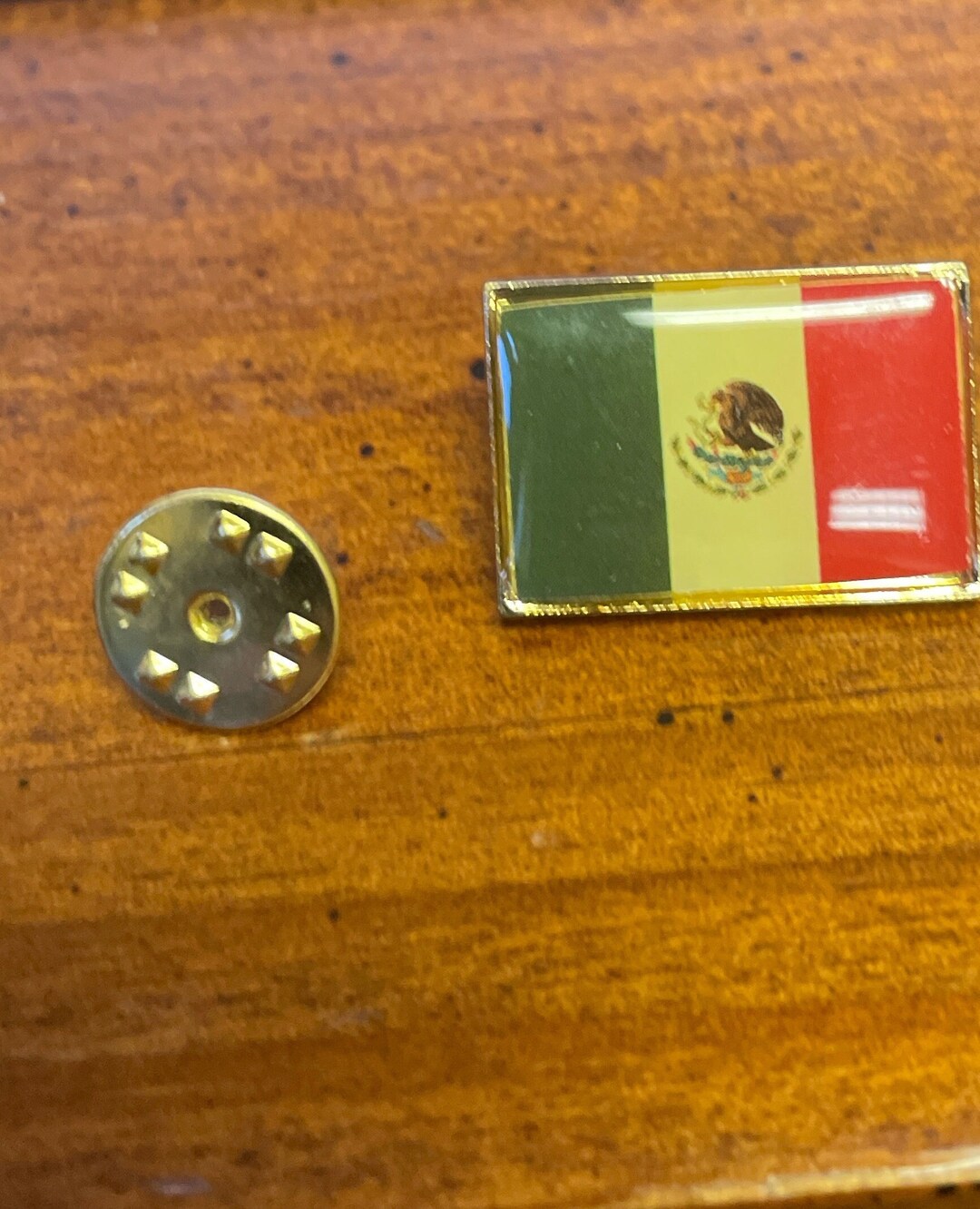 Mexico Country Flag Lapel Pins Hand Stamped and Baked Finished ...