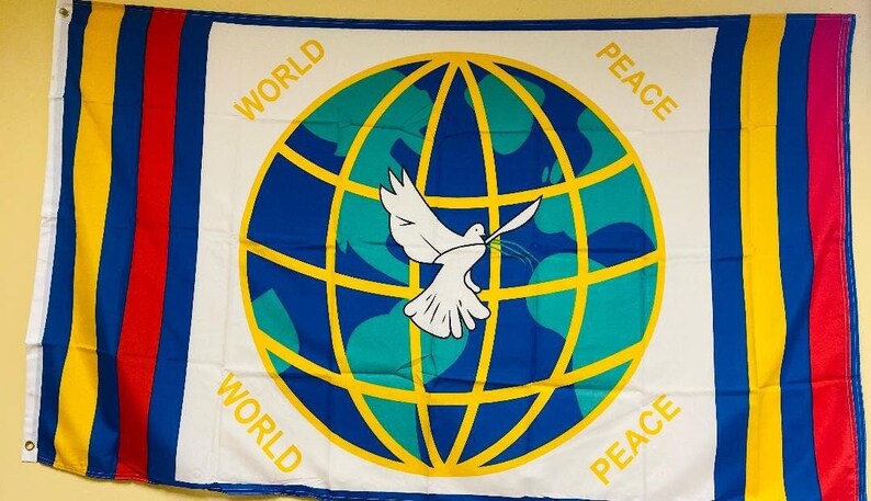 World Peace Dove Flag 3x5 Ft Brass and Grommets 4rows of - Etsy