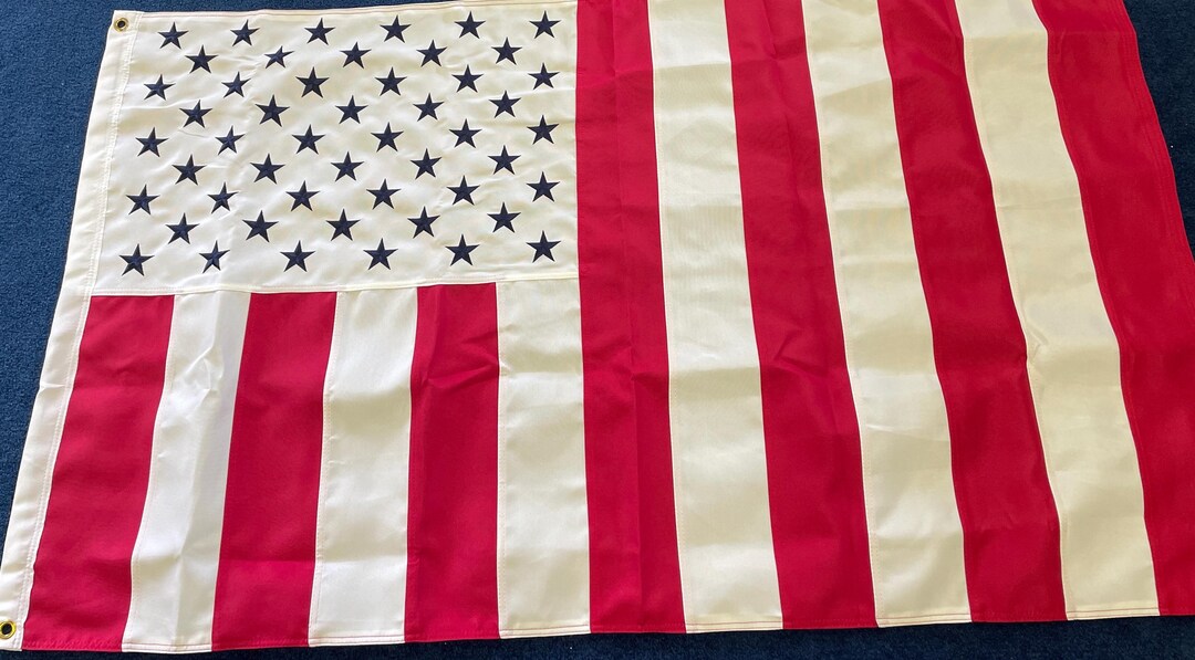 Embroidered USA Flag: Civil Peace & Blackout Design, 3x5 Ft - Etsy