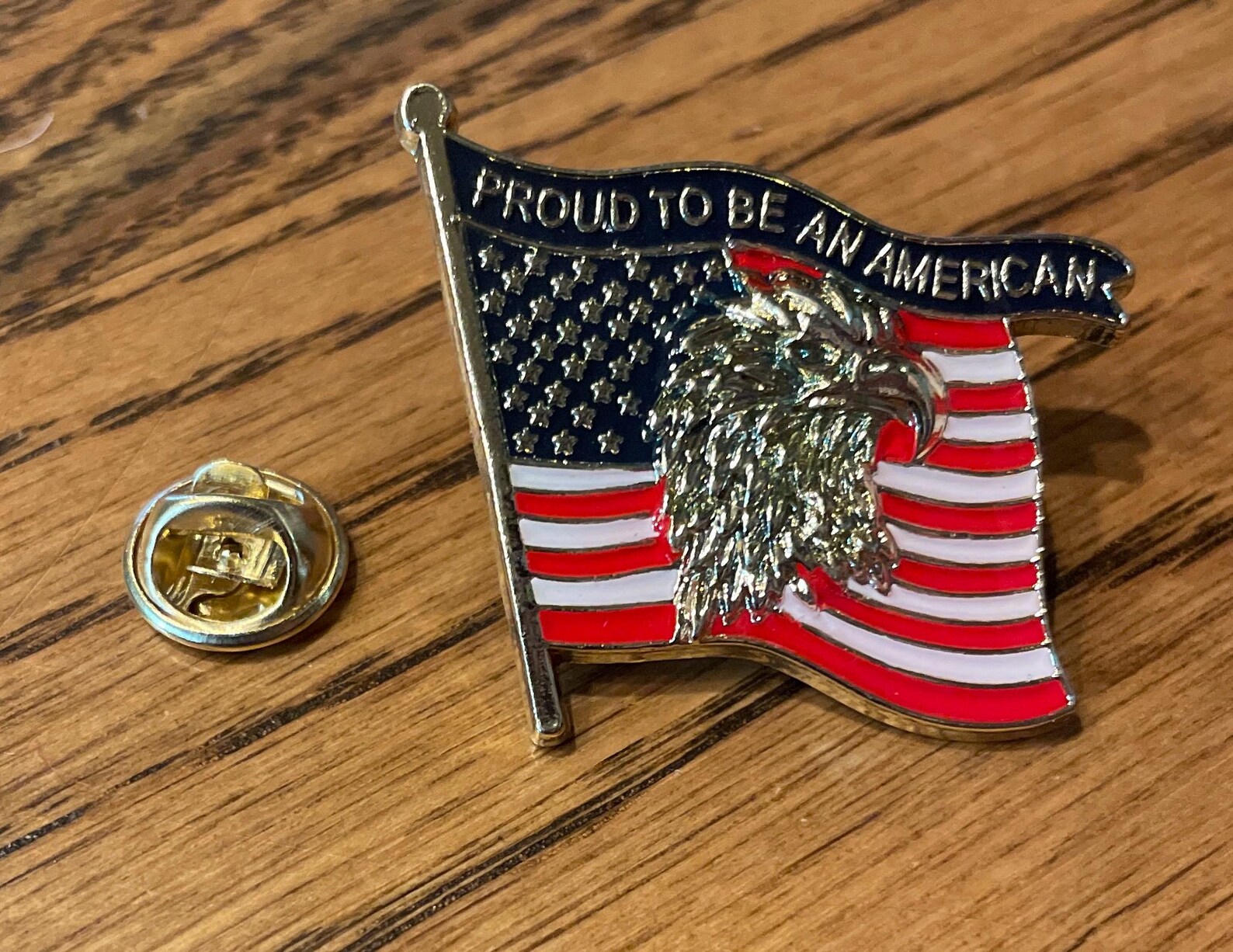 American or Eagle Flag Lapel Pin: Patriotic Cloisonné Pin - Etsy