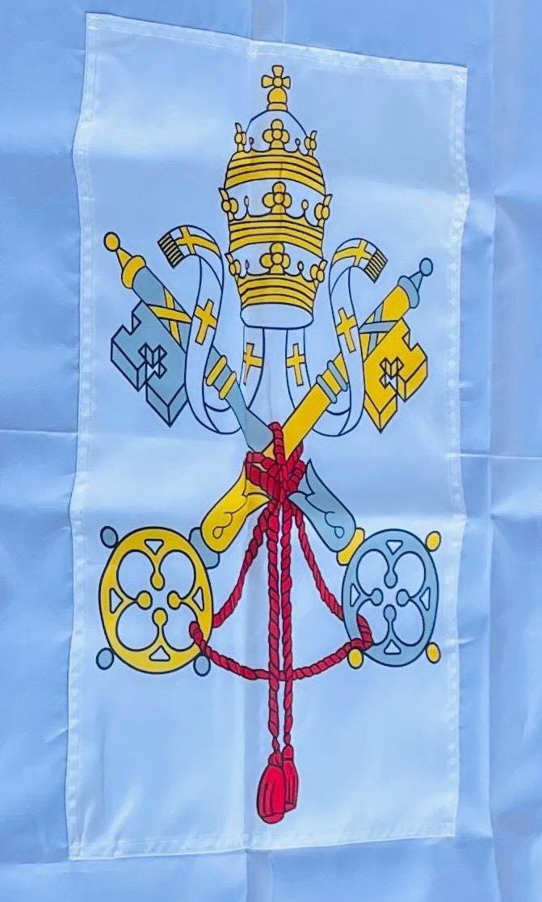 Vatican City Country Flag Sewn Embroidered 3x5ft Nylon Sewn With Real ...