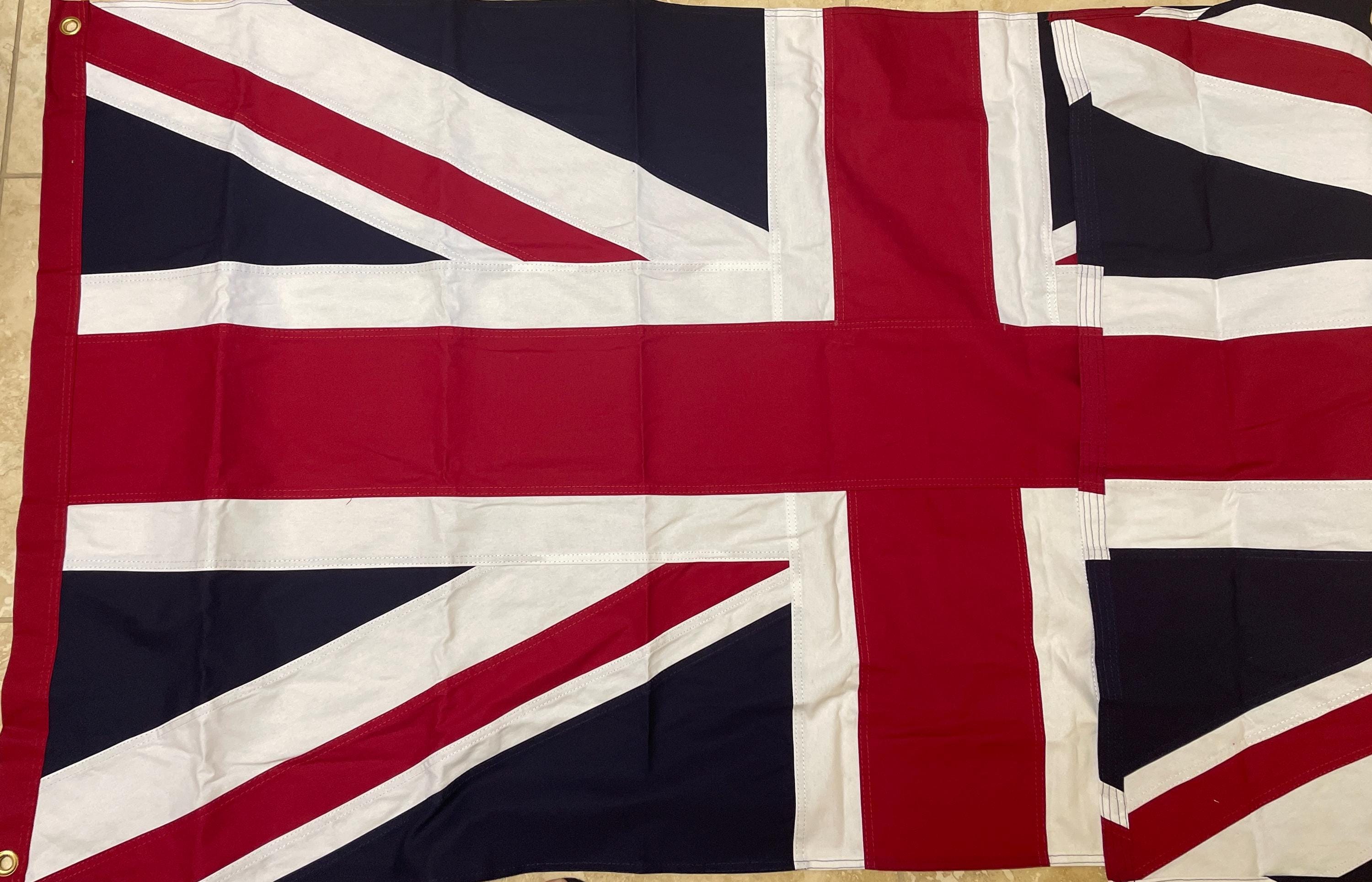 Embroidered British Regimental Flag: Sewn Cotton With Brass Grommets - Etsy