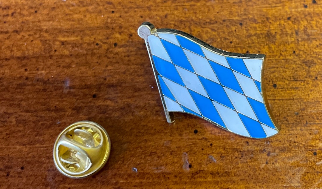 Bavaria Country Flag Wavy Pin Hand Stamped and Baked Finished Cloisonné ...