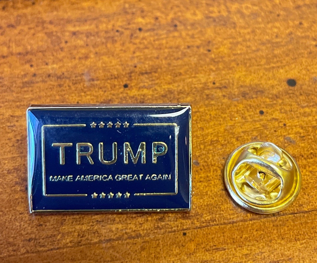Trump 45th President Cloisonné Lapel Pin: Hand Stamped Badge - Etsy