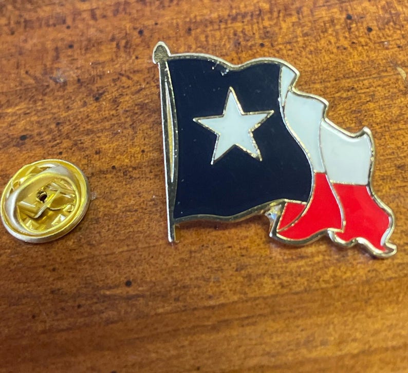 The State of Texas Variations of Lapel Pin Hand Stamped and Baked ...