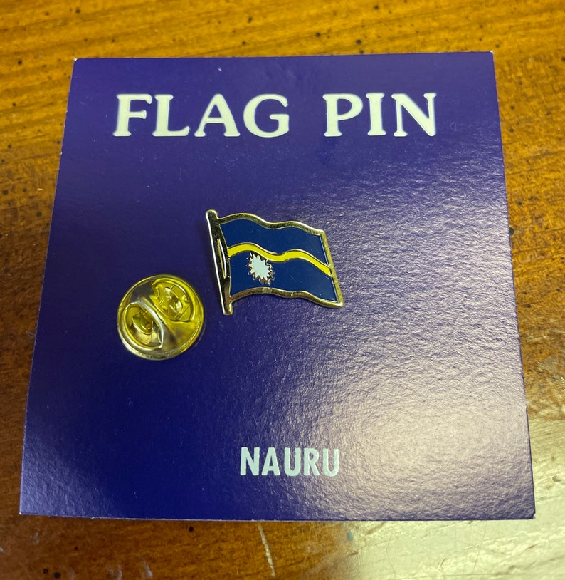 Nauru Country Flag Lapel Pin Hand Stamped and Baked Finished - Etsy