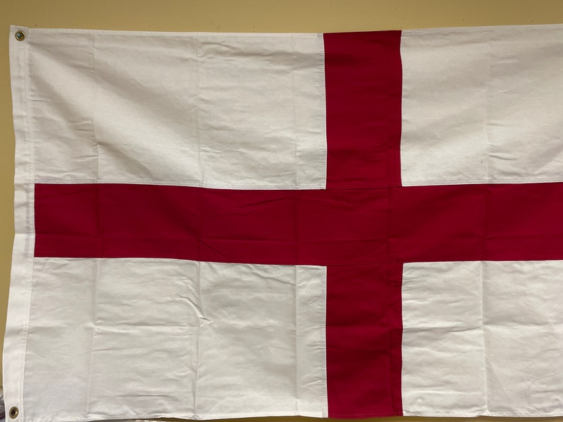 St. George's Cross Cotton Flag: Embroidered, Sewn Brass Grommets - Etsy