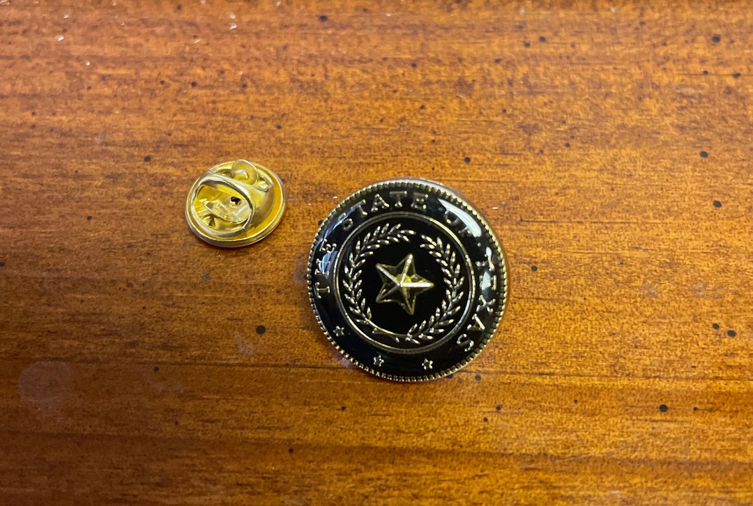 The State of Texas Variations of Lapel Pin Hand Stamped and Baked ...