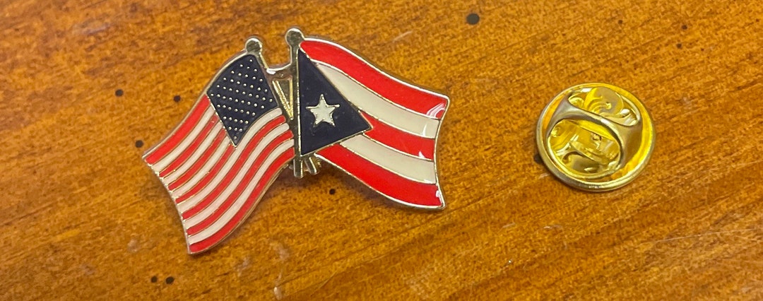 Usa/puerto Rico Flag Friendship Pin & USA/ Puerto Rico Light Blue Pin ...