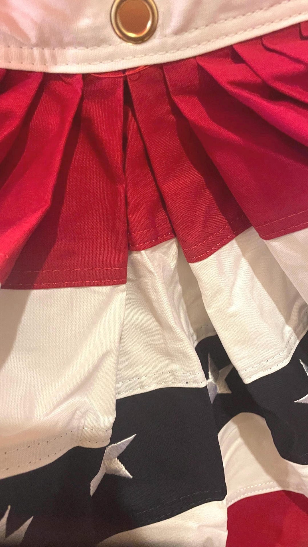 1.5x3;3x6ft USA Plain Heavy Cotton Bunting Flag: Embroidered Stars ...