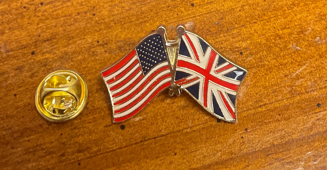 UK Country Flag Lapel Pin Hand Stamped and Baked Finished Cloisonné Pin ...