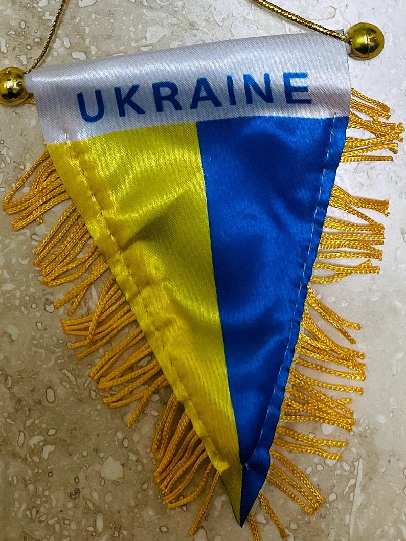 Ukraine Mini Banner Flags, Car & Home Decor (3 Piece Set) - Etsy