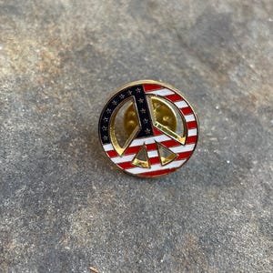 American Patriotic Brooch Pin: Hand Stamped Flag Lapel Pin - Etsy