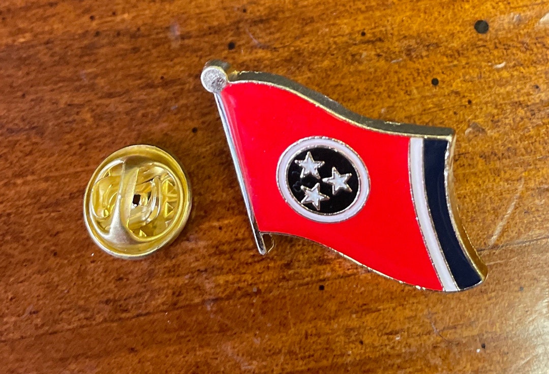 Tennessee State Wavy Pin and Tennessee State Flags Printed and ...