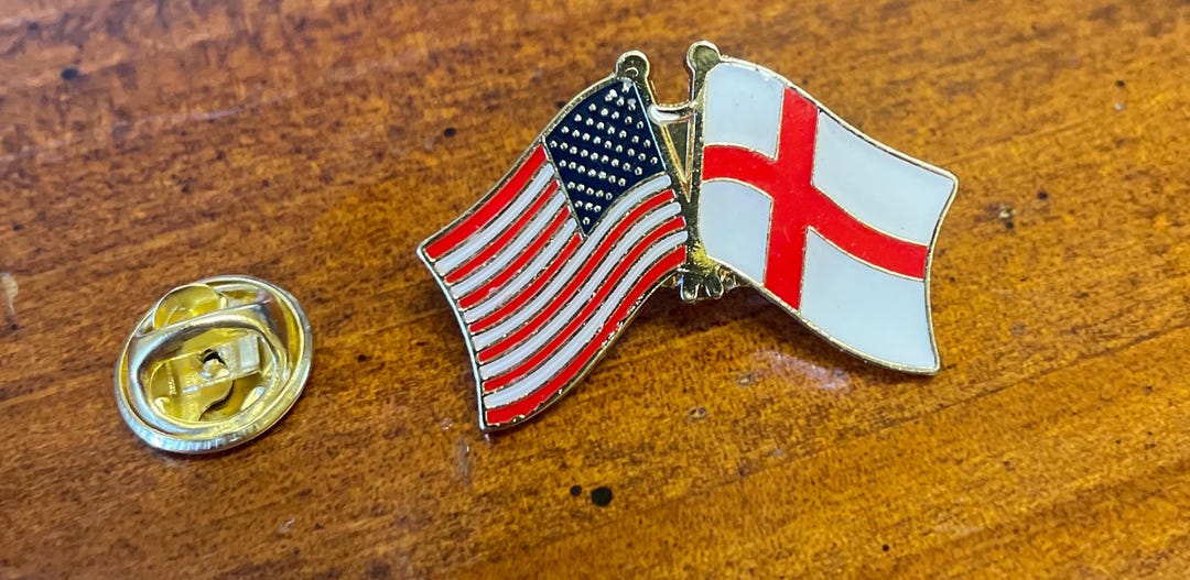 USA & England Friendship Flag Pin: Cloisonné Lapel Pin - Etsy