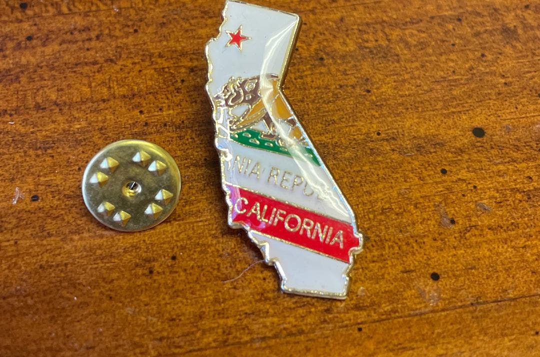 California State Flag Lapel Pin Hand Stamped and Baked Finished ...