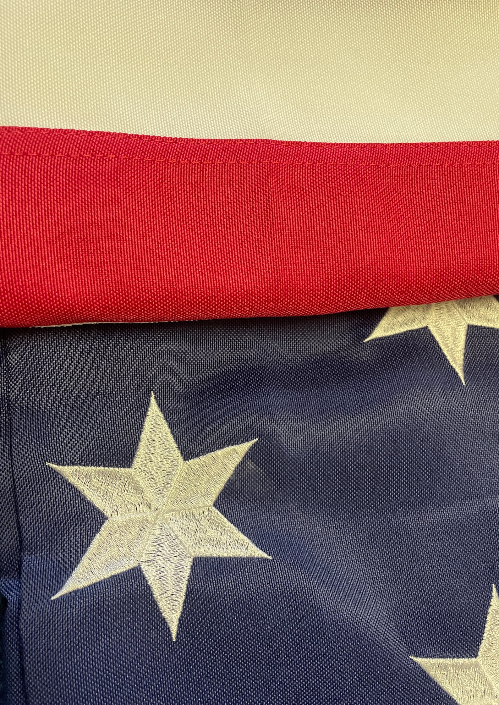 1777 Hopkinson US Civil Flag: Embroidered, Cotton Tea Stained 13 Stars ...