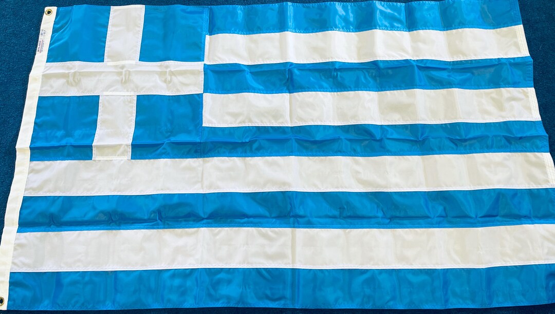 3x5ft Greece Country Flag Printed Nylon Sewn Around the Edges With ...