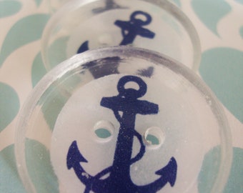 4 Vintage Large Metal Anchor Buttons 48 Ligne - Etsy