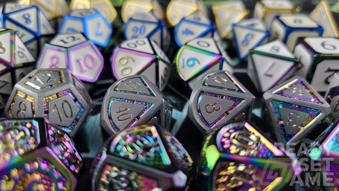 Rows of Metal Dice | Digital Art ~ Colorful Photo of Metal Dice ...