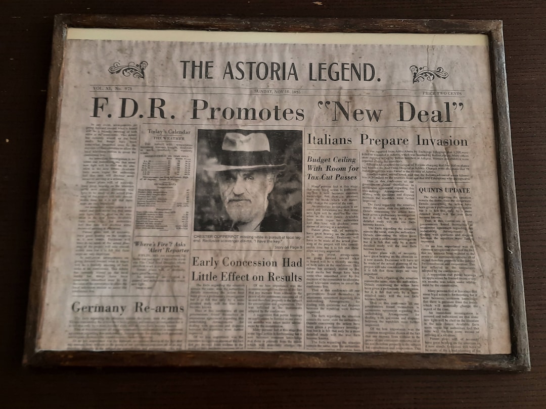 Replica of the Astoria Legend Newspaper, Chester Copperpot Newspaper ...