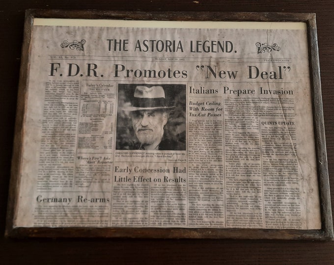 Replica of the Astoria Legend Newspaper, Chester Copperpot Newspaper ...