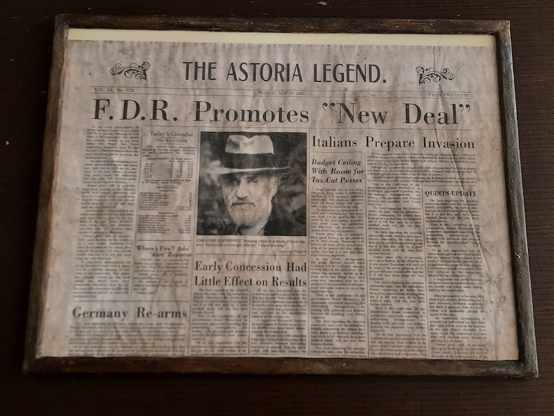 Replica of the Astoria Legend Newspaper, Chester Copperpot Newspaper ...