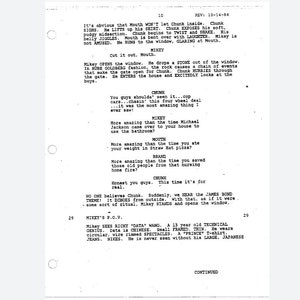 PDF Script for the Goonies Movie - Etsy