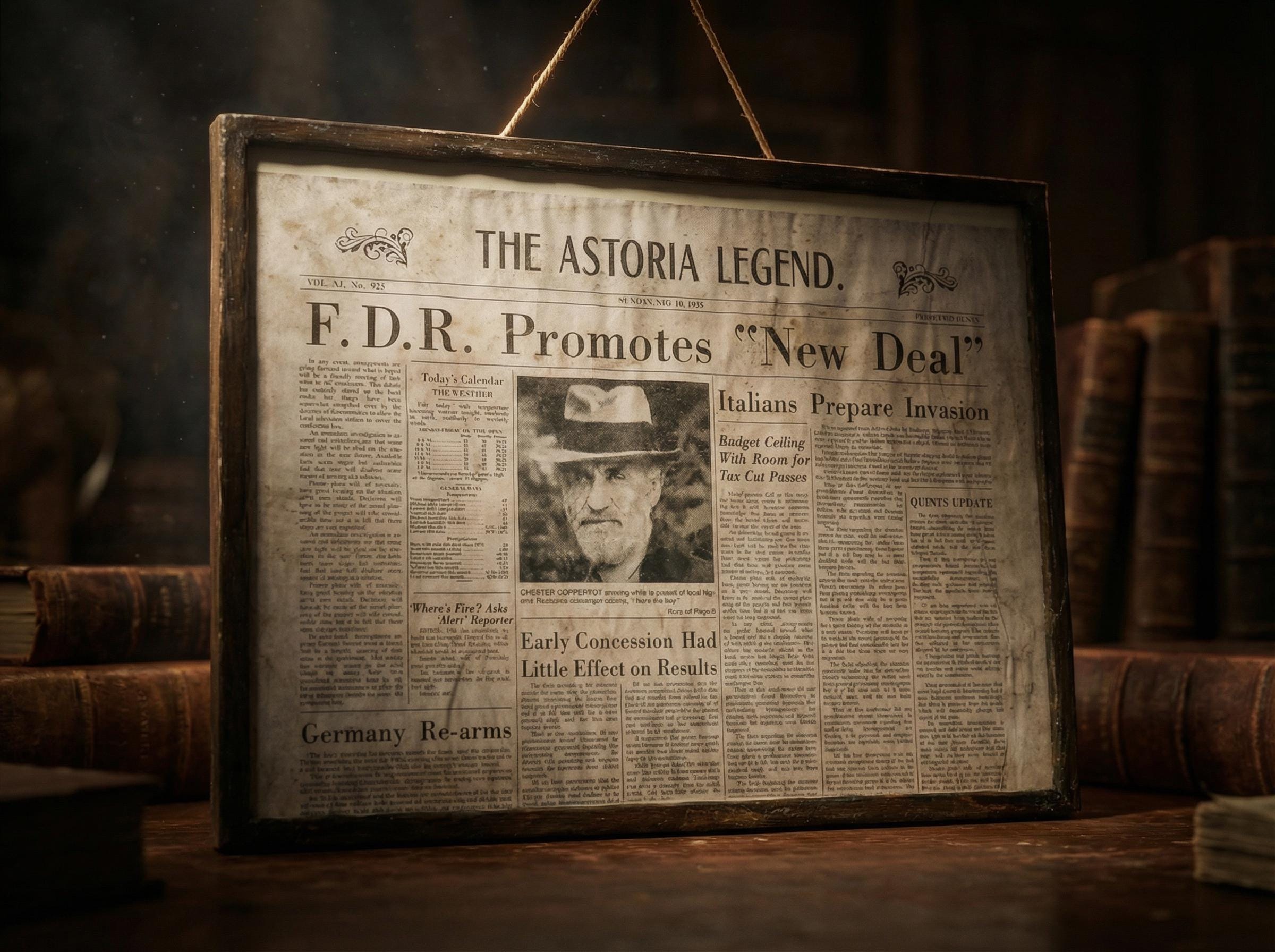 Replica of the Astoria Legend Newspaper, Chester Copperpot Newspaper ...