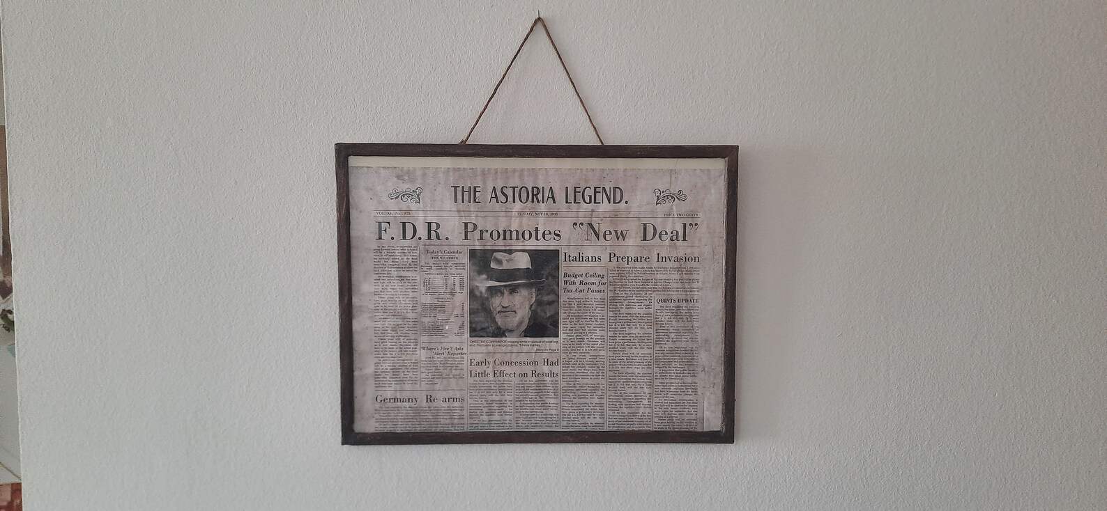Replica of the Astoria Legend Newspaper, Chester Copperpot Newspaper ...