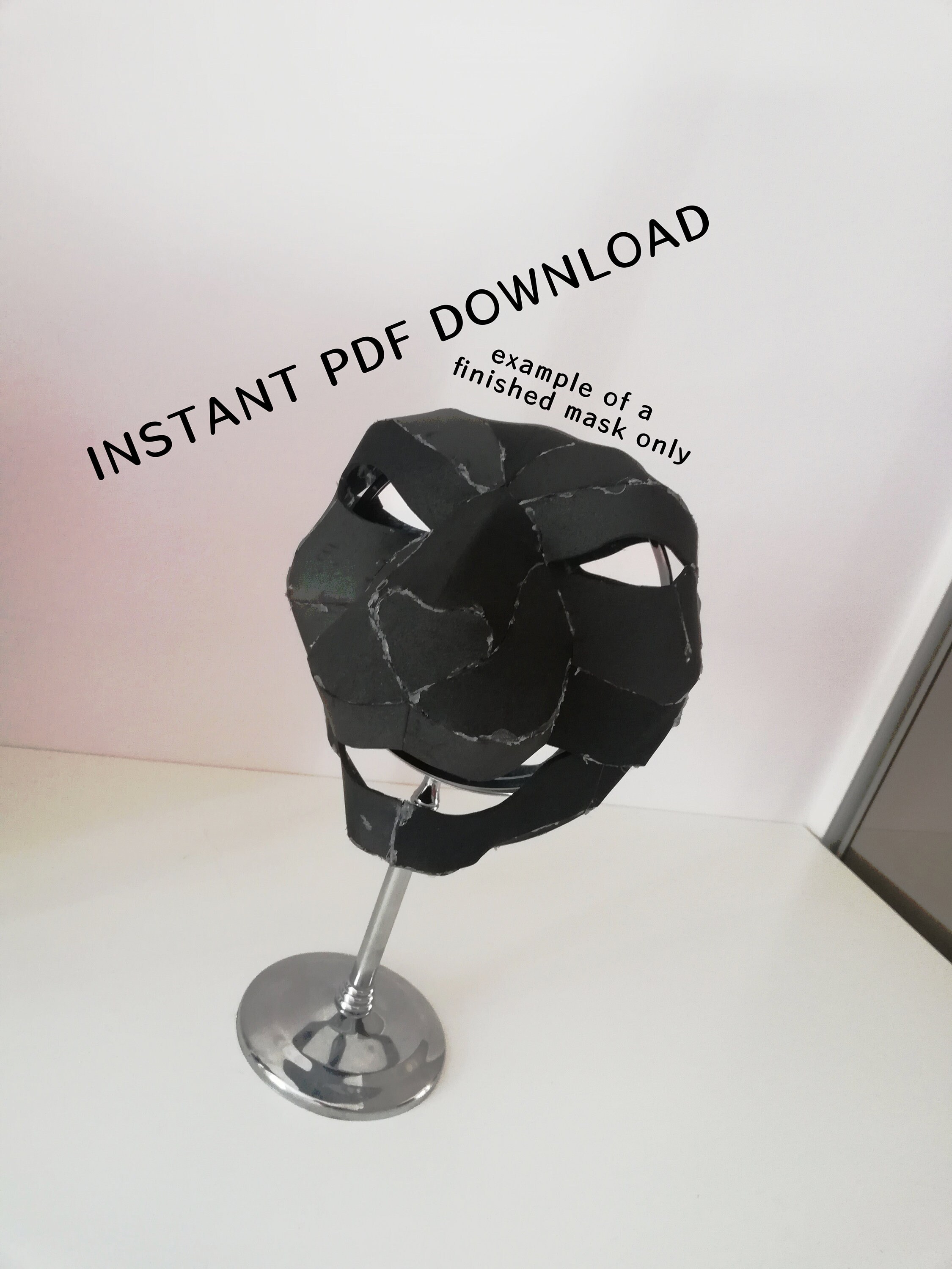 Digital Cat Mask PDF Pattern File Fursuit Big Feline Mask Pattern for ...