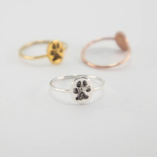 Paw Print Ring - Etsy