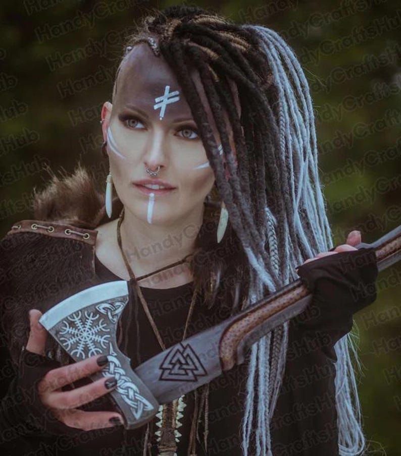 Custom Hand Forged Large Viking Axe, Bearded Warrior Axe, Battle-ready ...