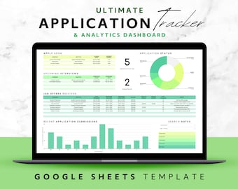 Job Tracker Spreadsheet Google Sheets Template - Etsy