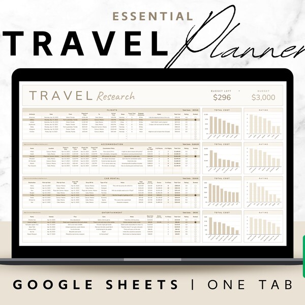 Flight Comparison Template - Etsy