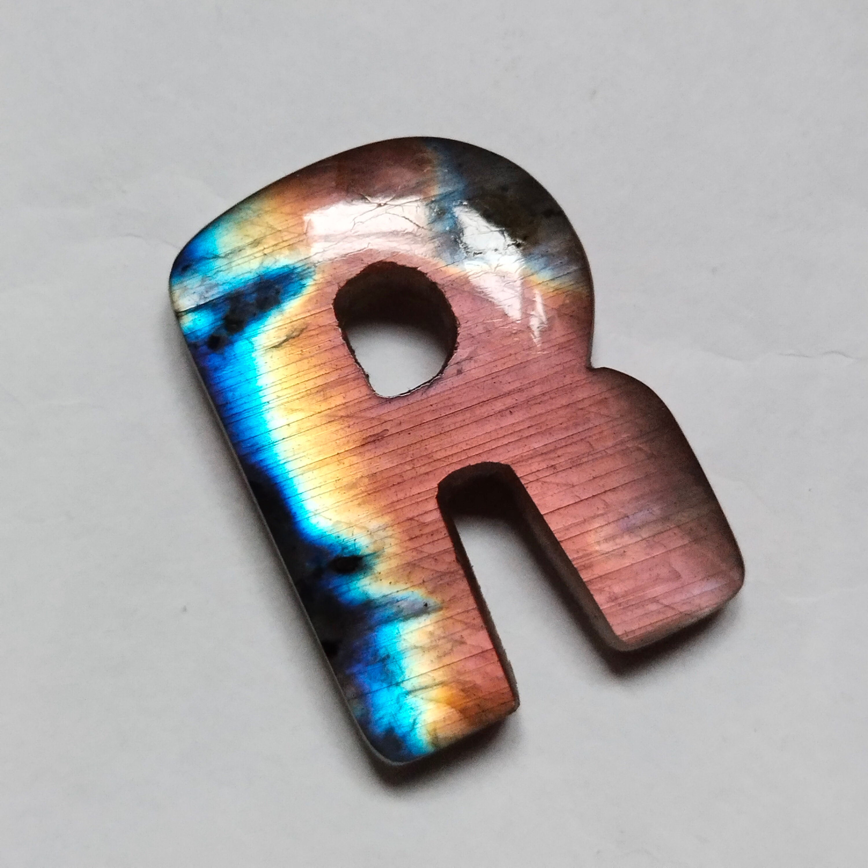 Blue Fire Letter R