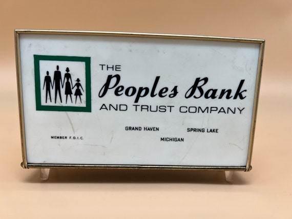 Vintage 1960s Stack Coin Bank the Peoples Bank and Trust - Etsy