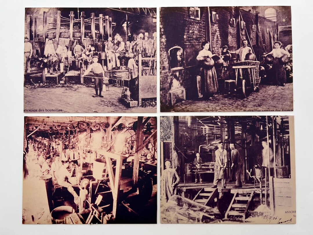 Set of 11 Photos Vintage Glass Manufacturing, Glassblowing, Glass ...