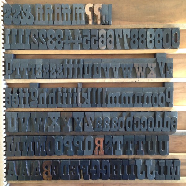 Letterpress Type - Etsy