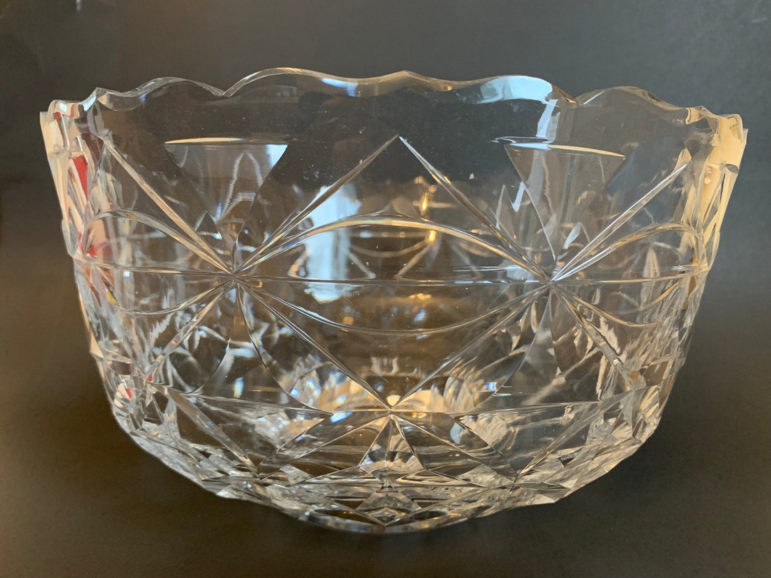 Brierley Crystal Bowl: Diamond & Star Cuts, English Lead Crystal - Etsy