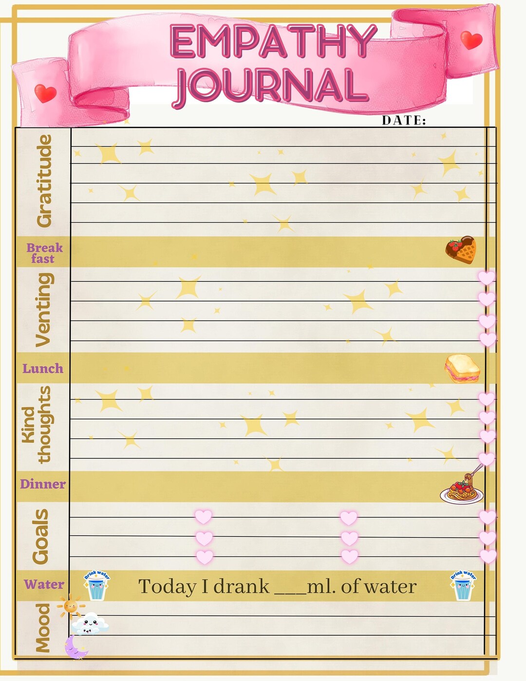 Empathy Journal Page - Etsy