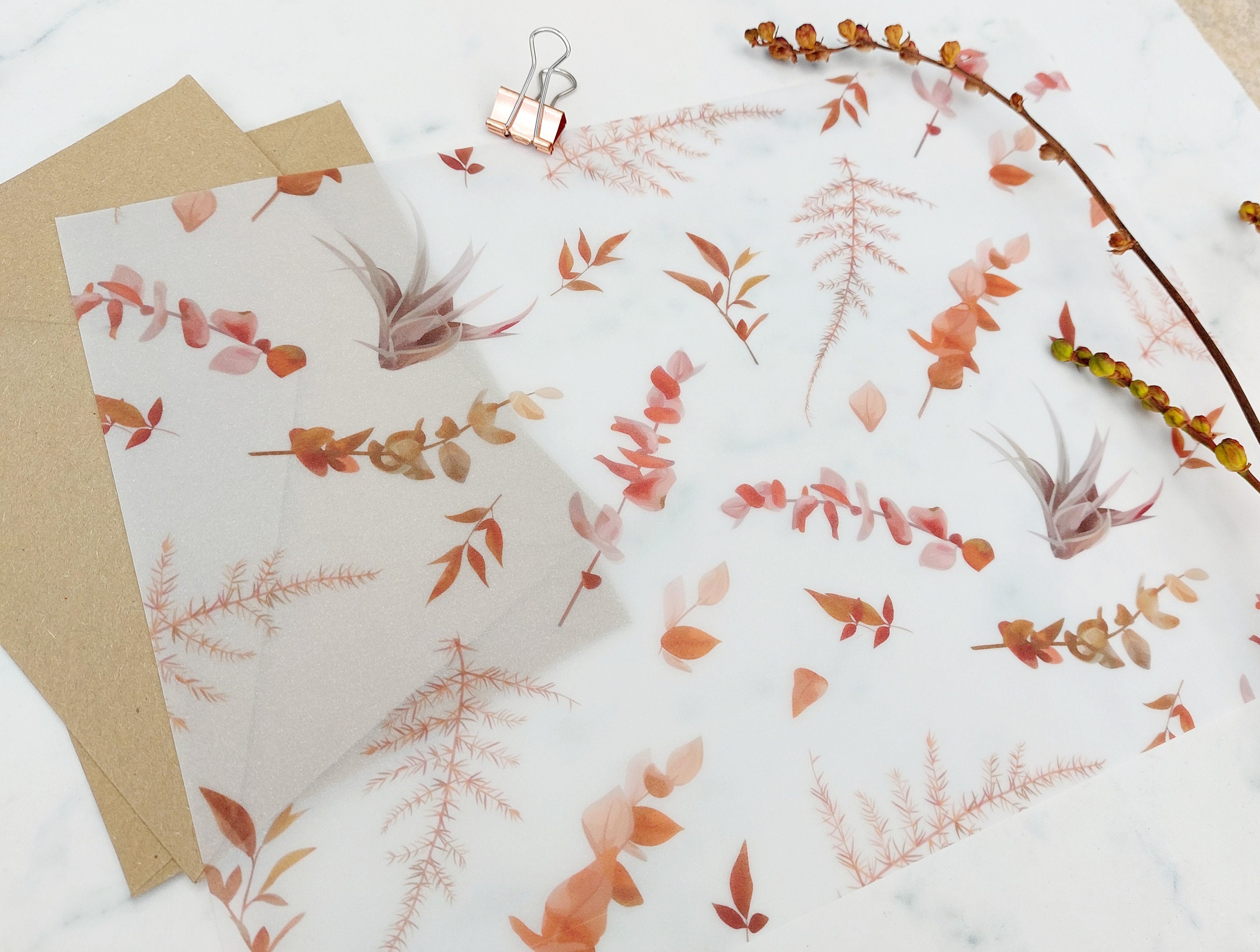 MIX AND MATCH A4 Luxury Vellum Patterned Paper, Translucent Paper - Etsy
