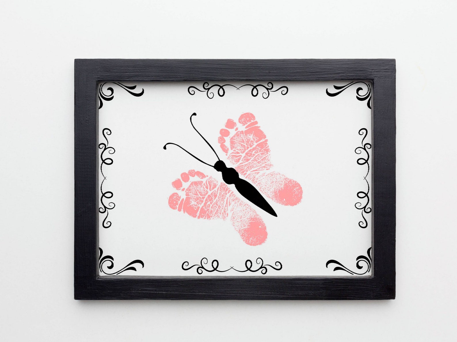 Butterfly Footprint Craft, Baby Keepsake, Craft Template, Daycare ...