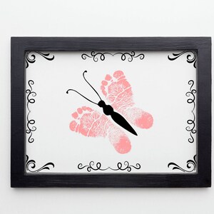 Butterfly Footprint Craft, Baby Keepsake, Craft Template, Daycare ...