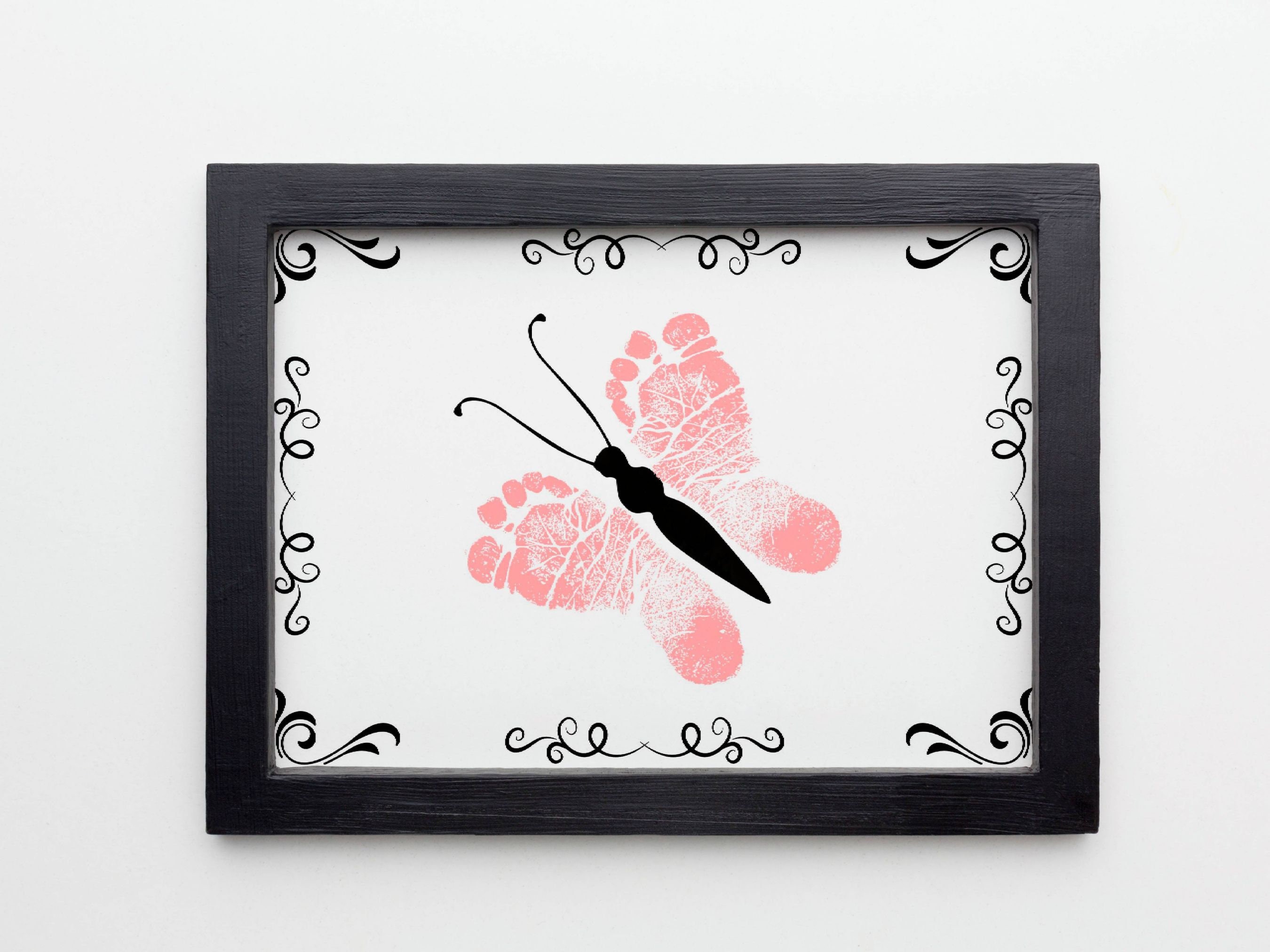 Butterfly Footprint Craft, Baby Keepsake, Craft Template, Daycare ...